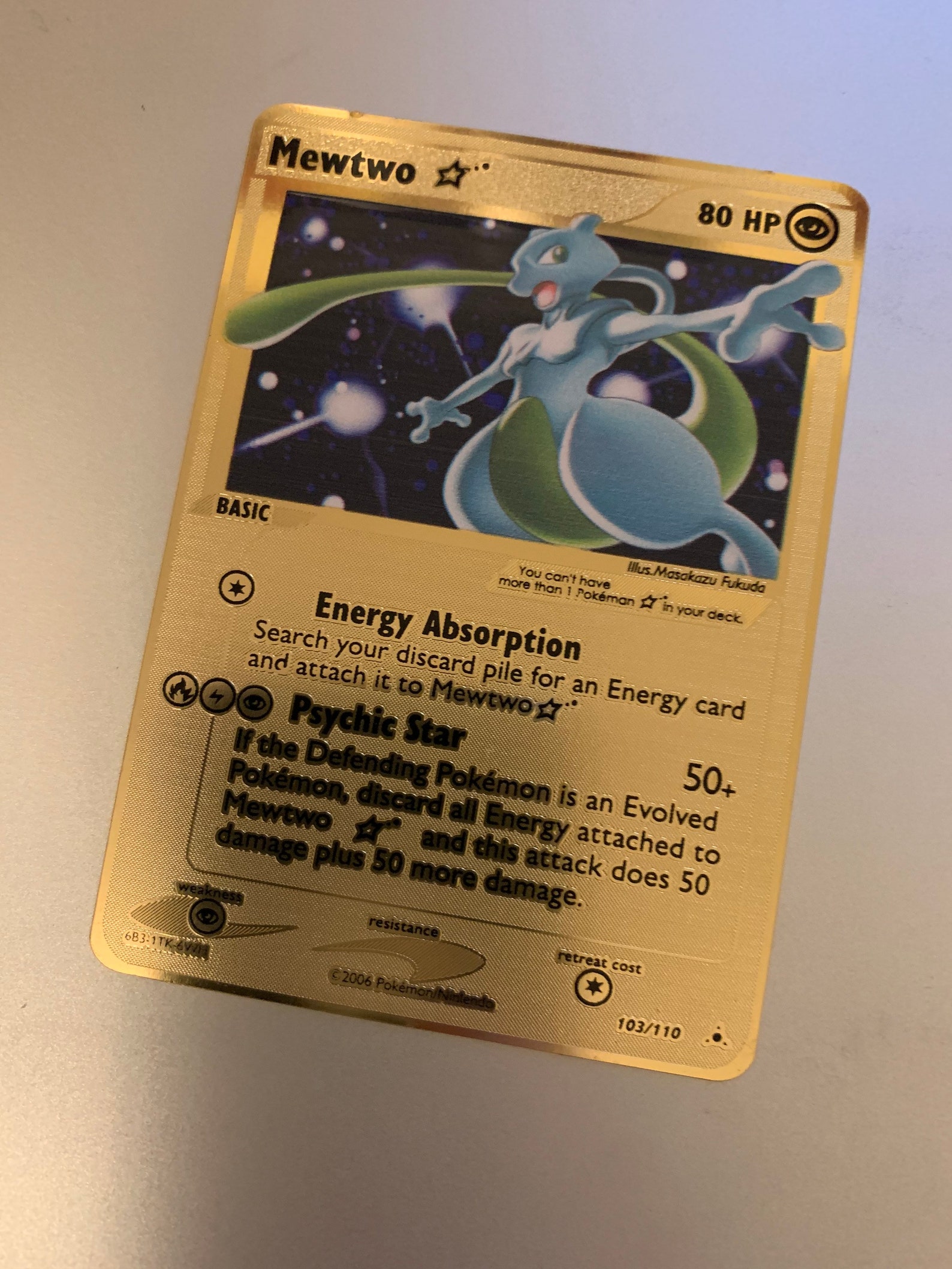 Pokémon - Lugia Gold Star Neo Genesis 9/111, Mewtwo Gold Star EX Holon ...