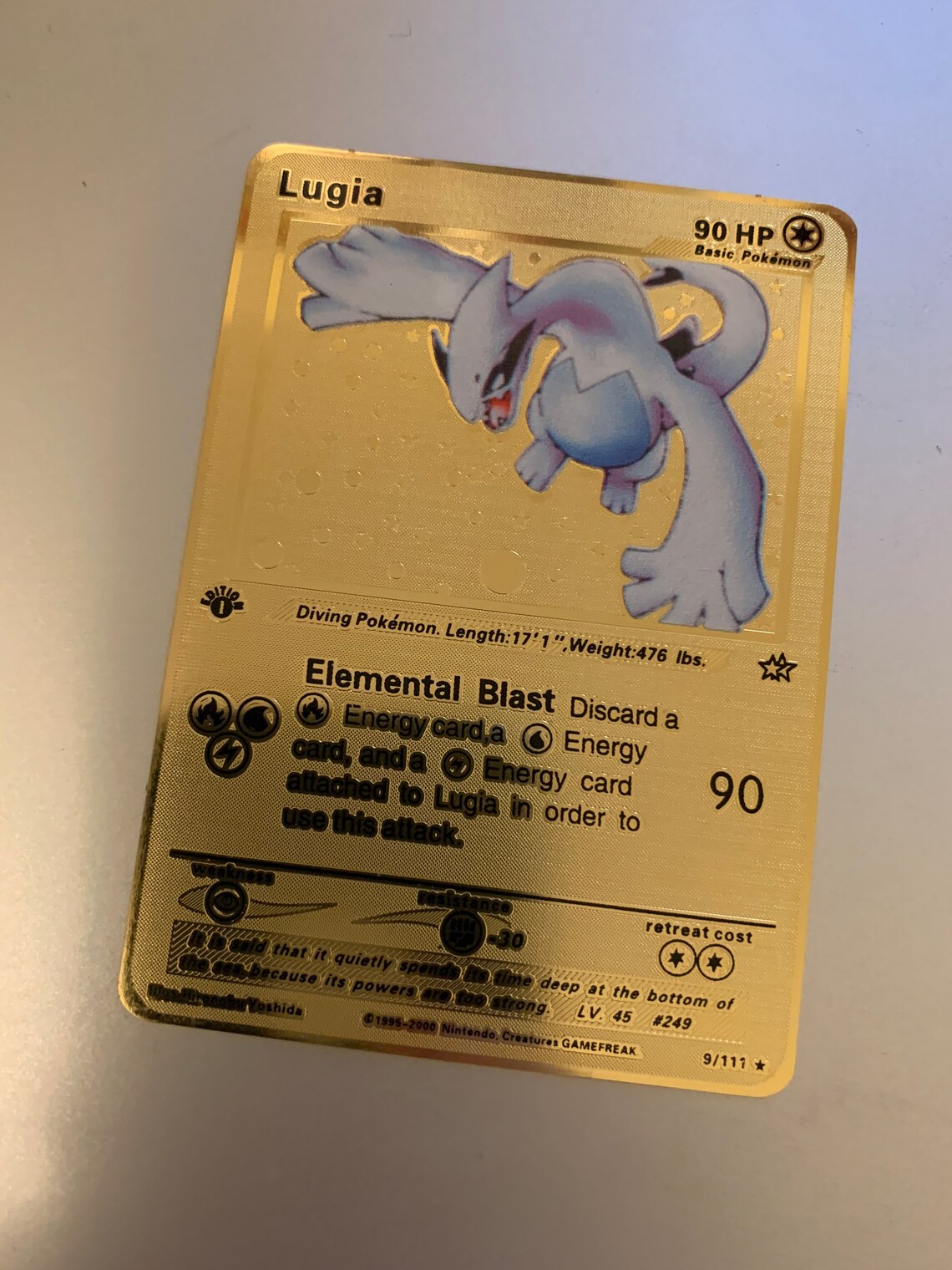 Pokémon - Lugia Gold Star Neo Genesis 9/111, Mewtwo Gold Star EX Holon ...