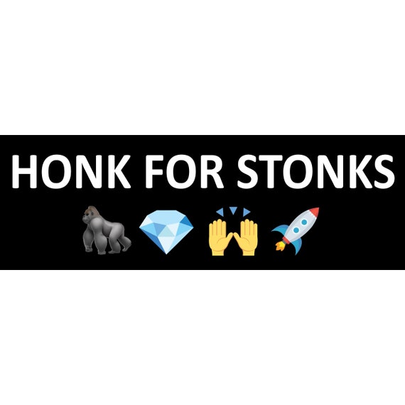 HONK FOR STONKS Bumper Sticker | Etsy