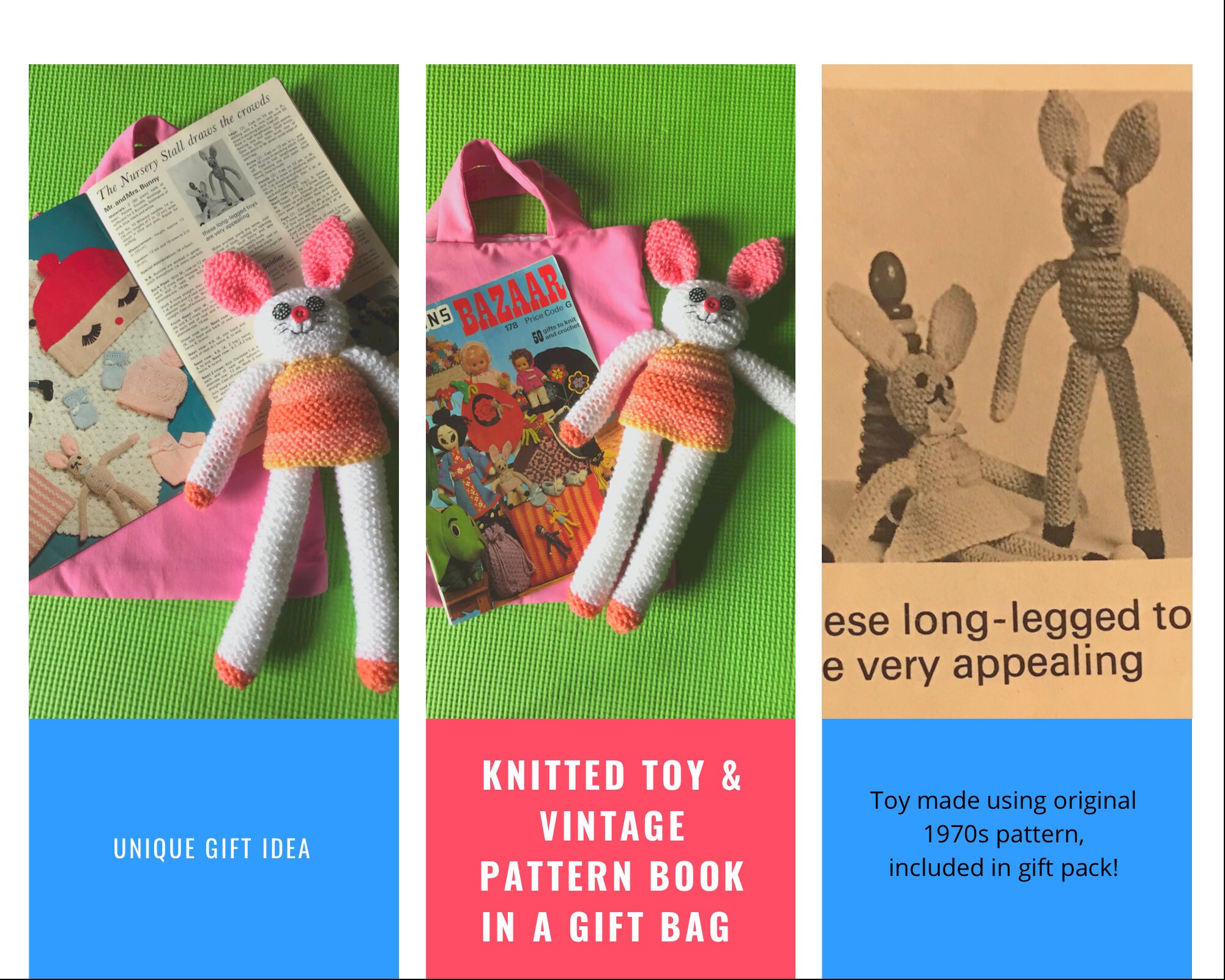 Vintage Pattern Book and Toy Gift Set - Etsy