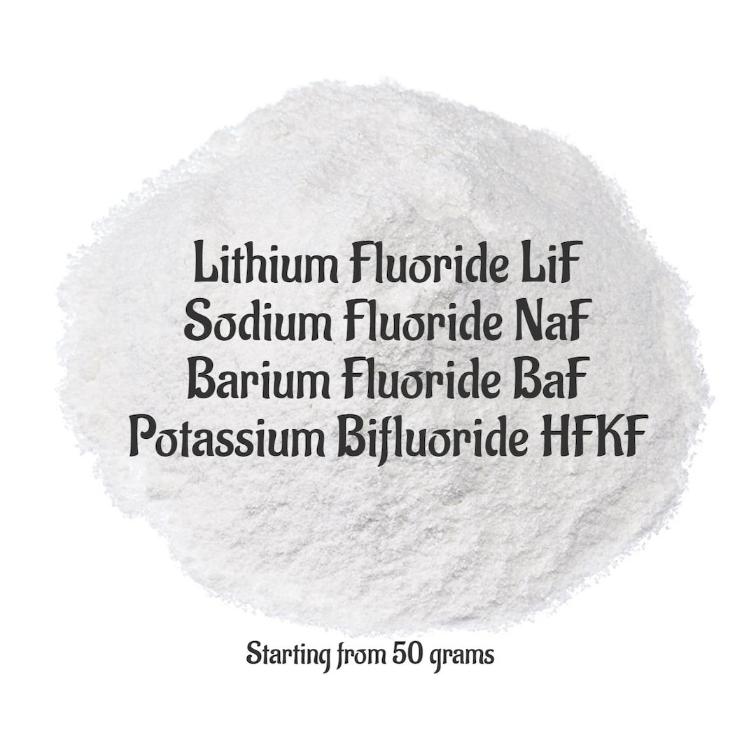 Fluoride Salts: Lithium, Sodium, Barium, Potassium - Glass Etching ...