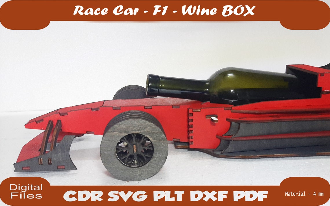 Laser Cut Vector Plans for Wine Box, Digital Files for F1 Race Car. - Etsy