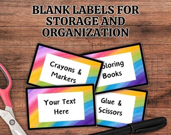 Pink Waves Container Labels. Printable Blank Organization Labels for ...