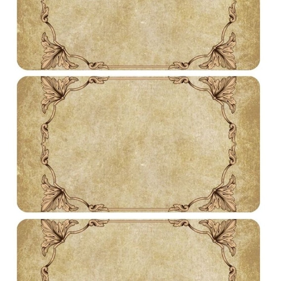 Blank Vintage Label Template