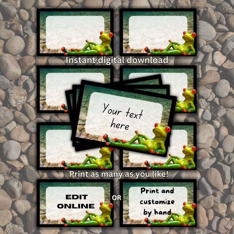 Cute Frog Container Labels. Printable Blank Organization Labels for ...