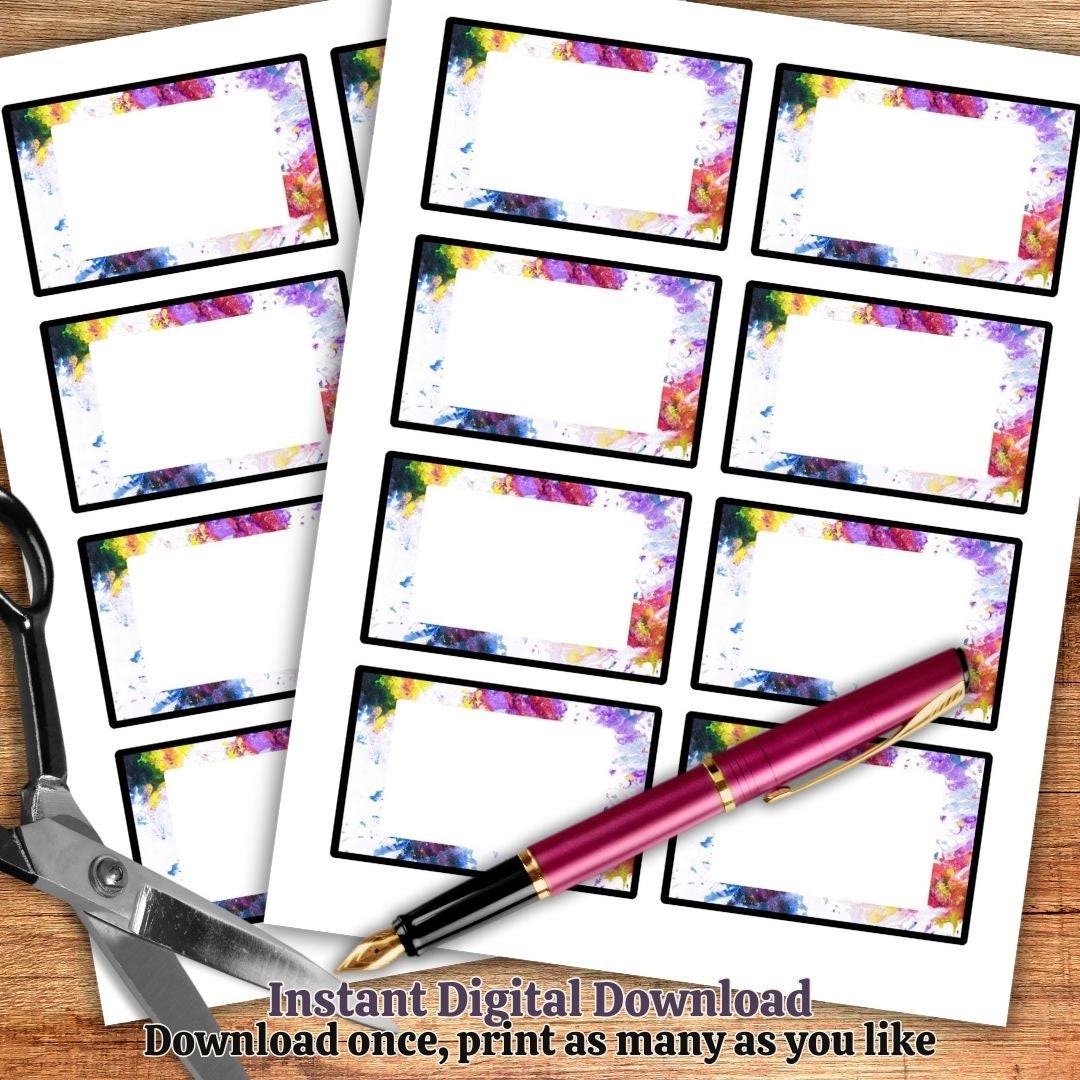 Printable Blank Organization Labels for Storage Bins, Baskets, Pantry ...