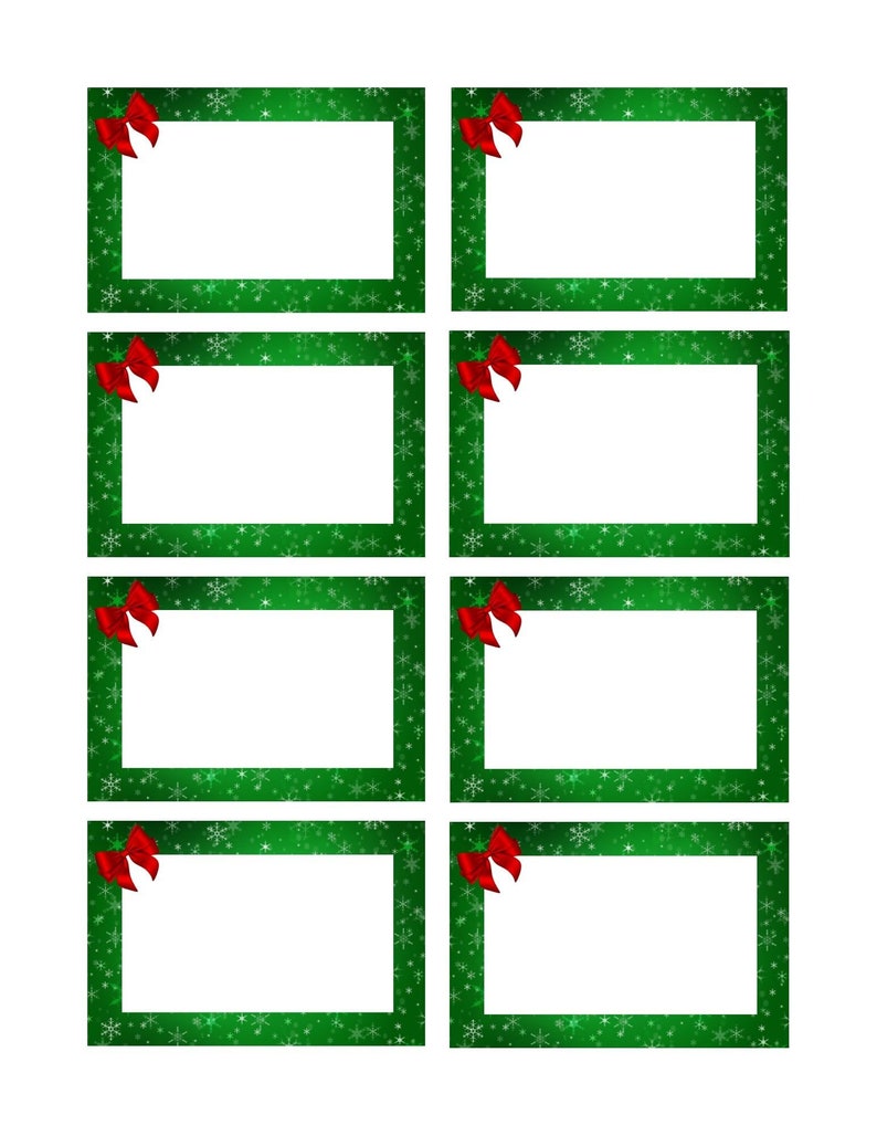 Christmas Labels - Digital Download for Organizing, Printable Blank ...