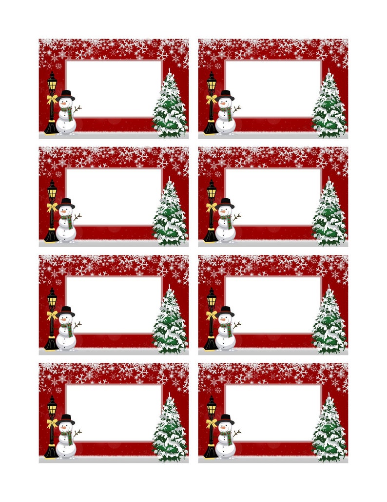 Christmas Labels - Digital Download for Organizing, Printable Blank ...