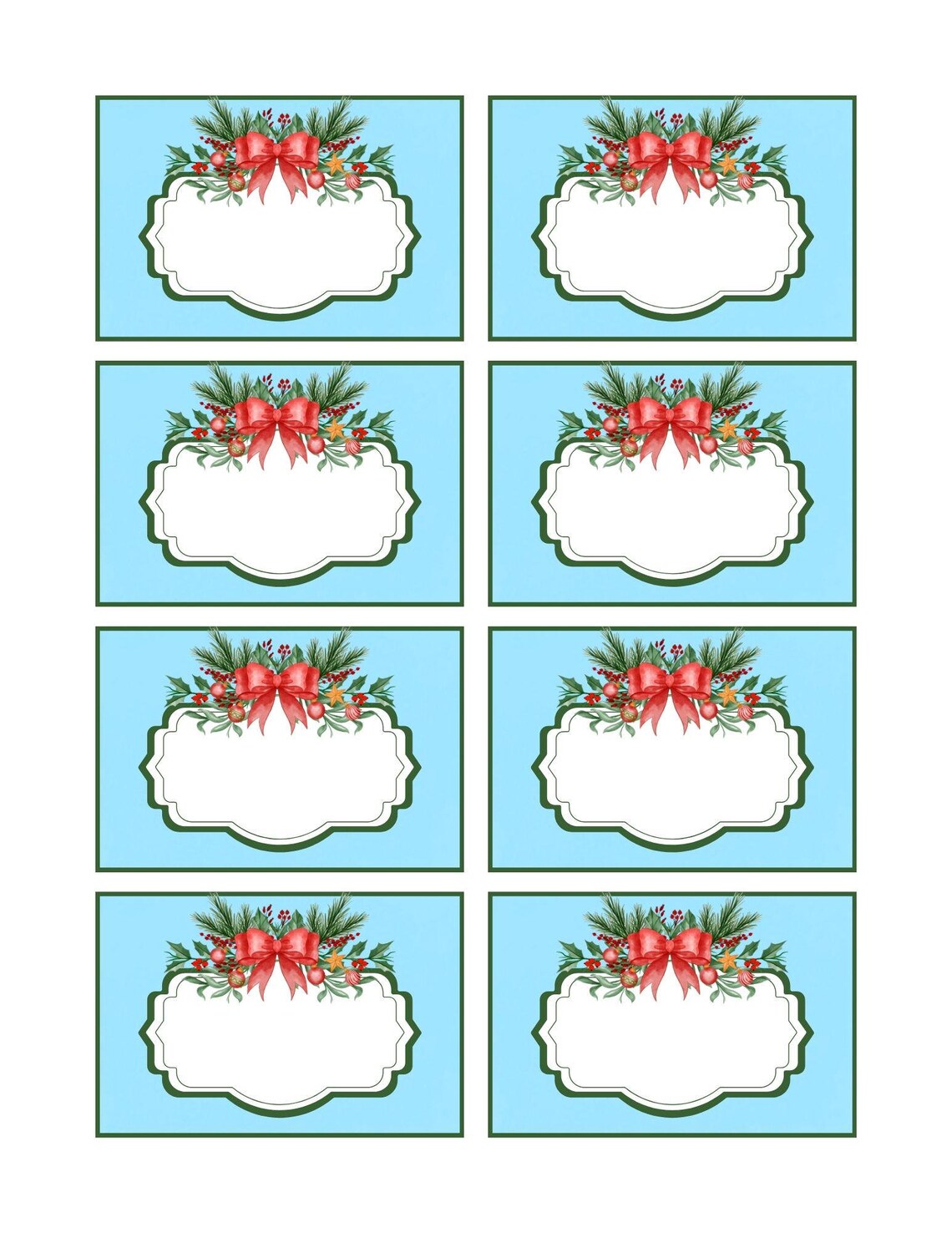 Christmas Labels - Digital Download for Organizing, Printable Blank ...