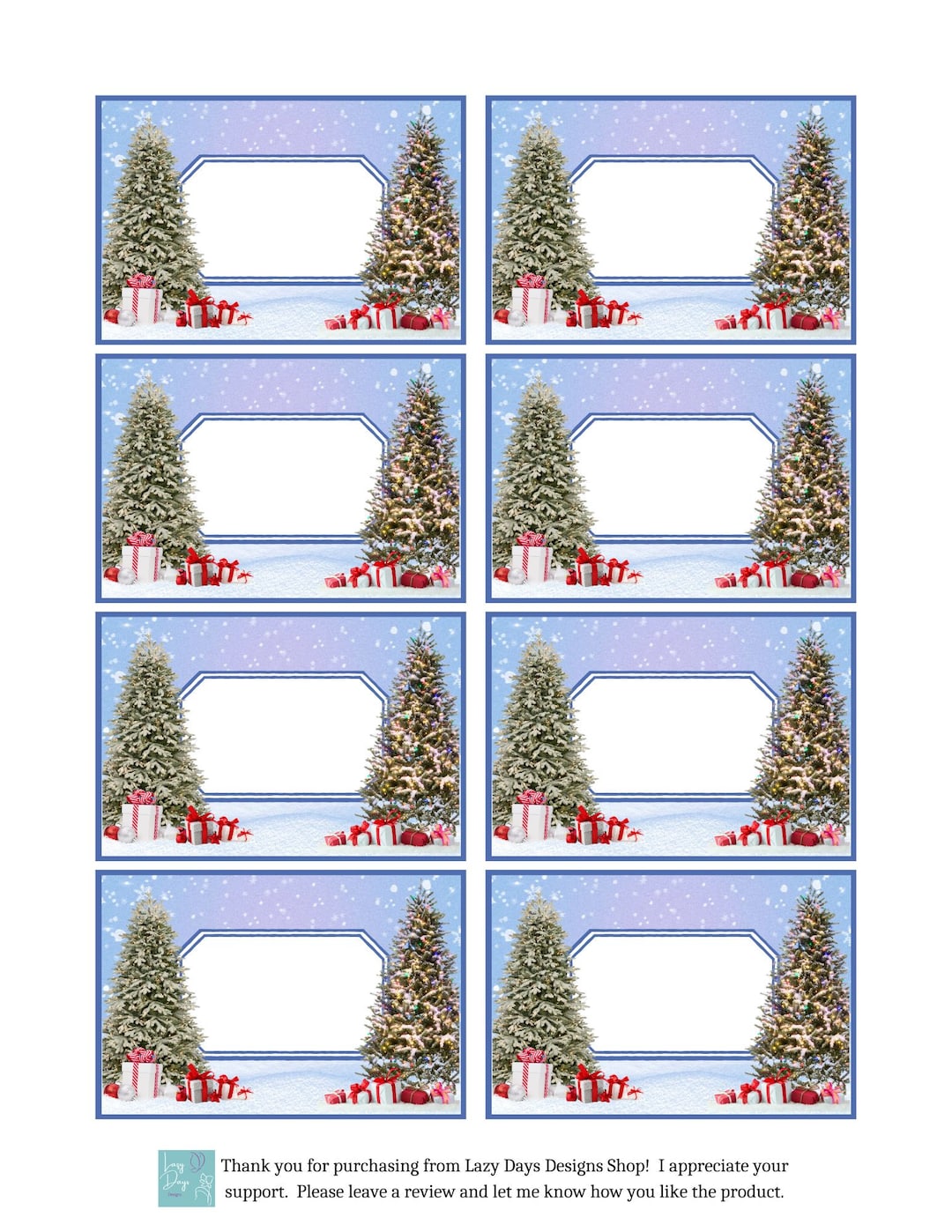 Labels - Digital Download for Organizing, Printable Holiday - Christmas ...
