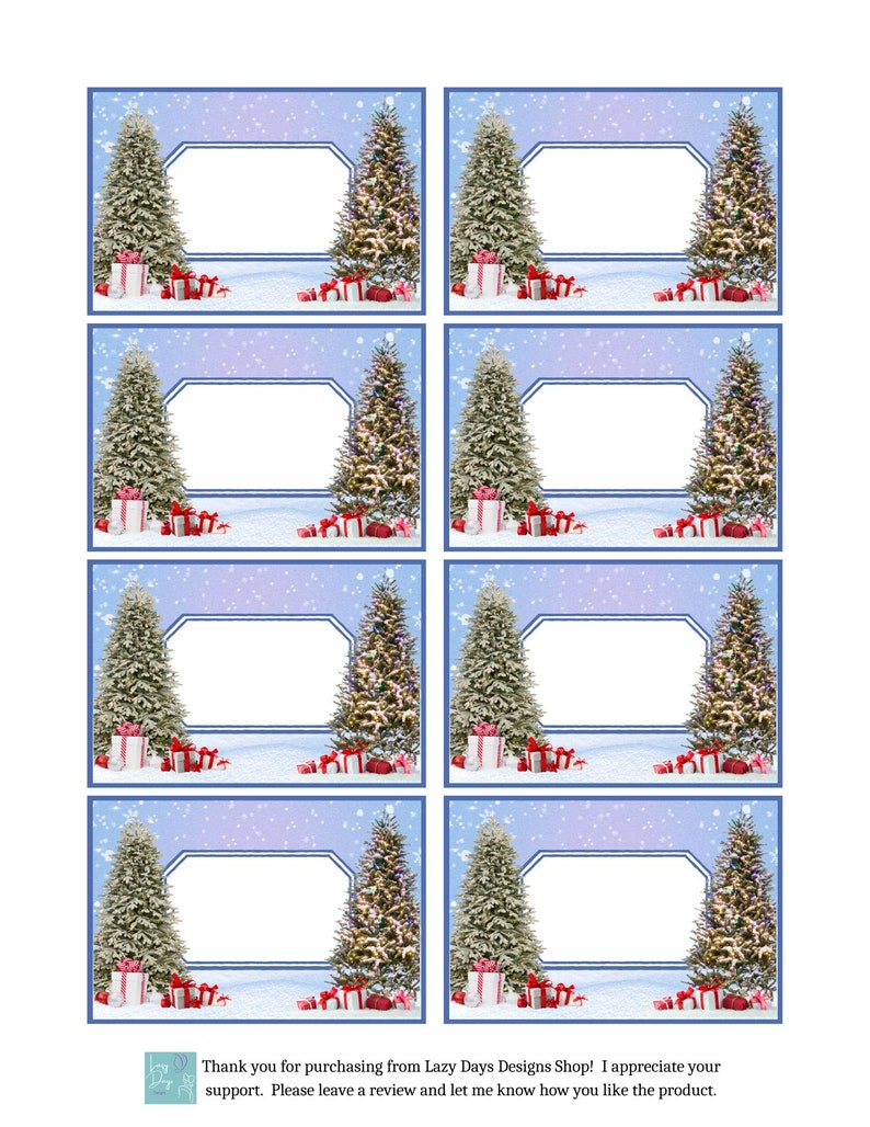 Labels - Digital Download for Organizing, Printable Holiday - Christmas ...