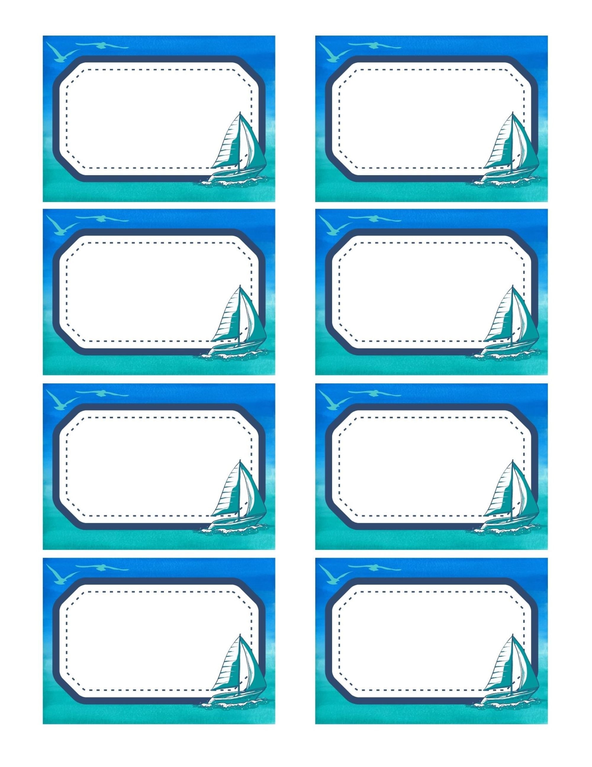 Sailboat Container Labels. Printable Blank Organization Labels for ...