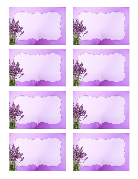 Lavender Labels Blank Digital Download Printable Lavender - Etsy Ireland