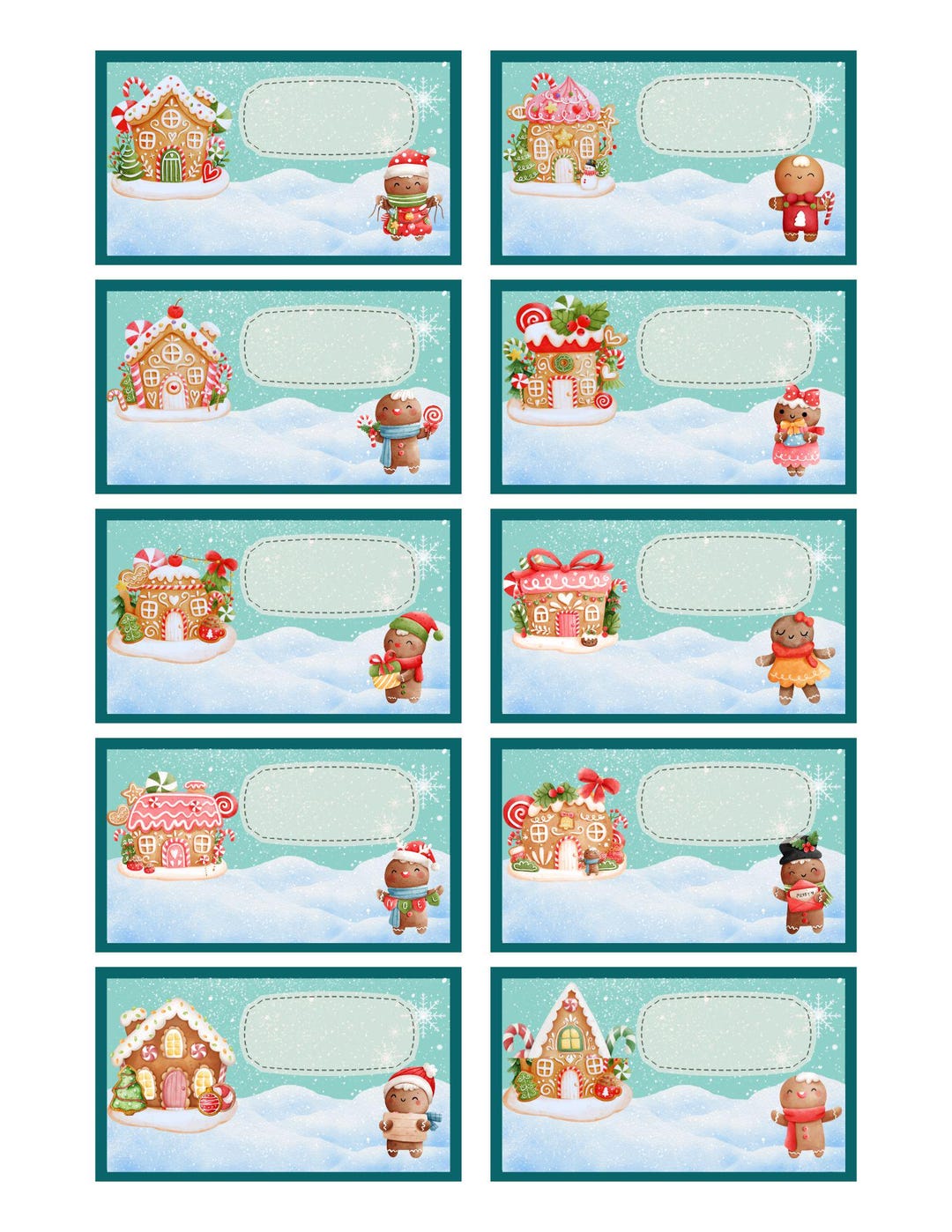 Christmas Labels - Digital Download for Organizing, Printable Blank ...