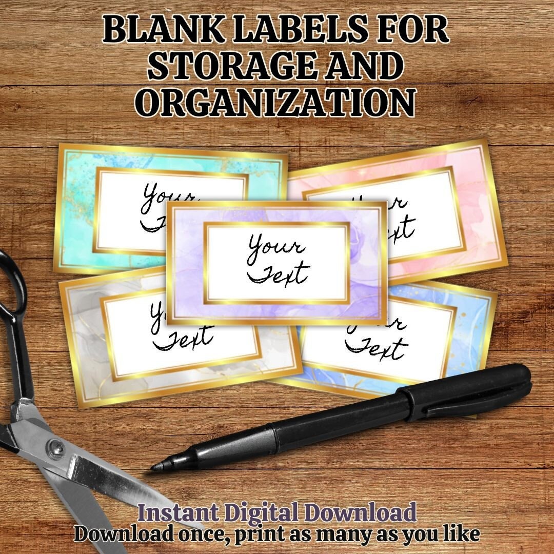 Multicolored Container Labels. Printable Blank Organization Labels for ...
