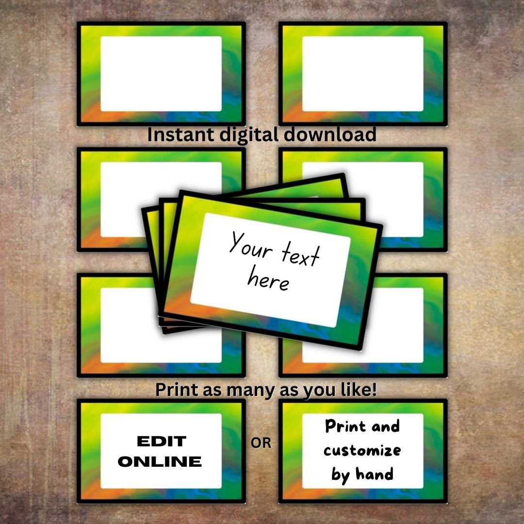 Colorful Container Labels. Printable Blank Organization Labels for ...