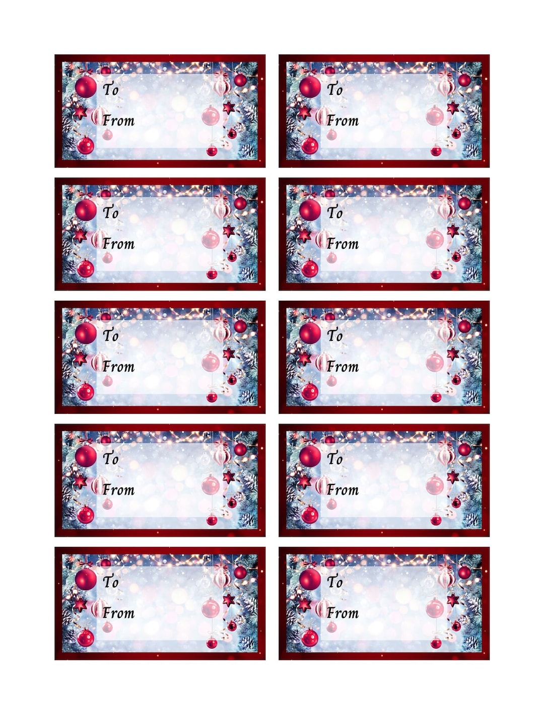 Christmas Labels Digital Download for Gift Giving, Printable - Etsy