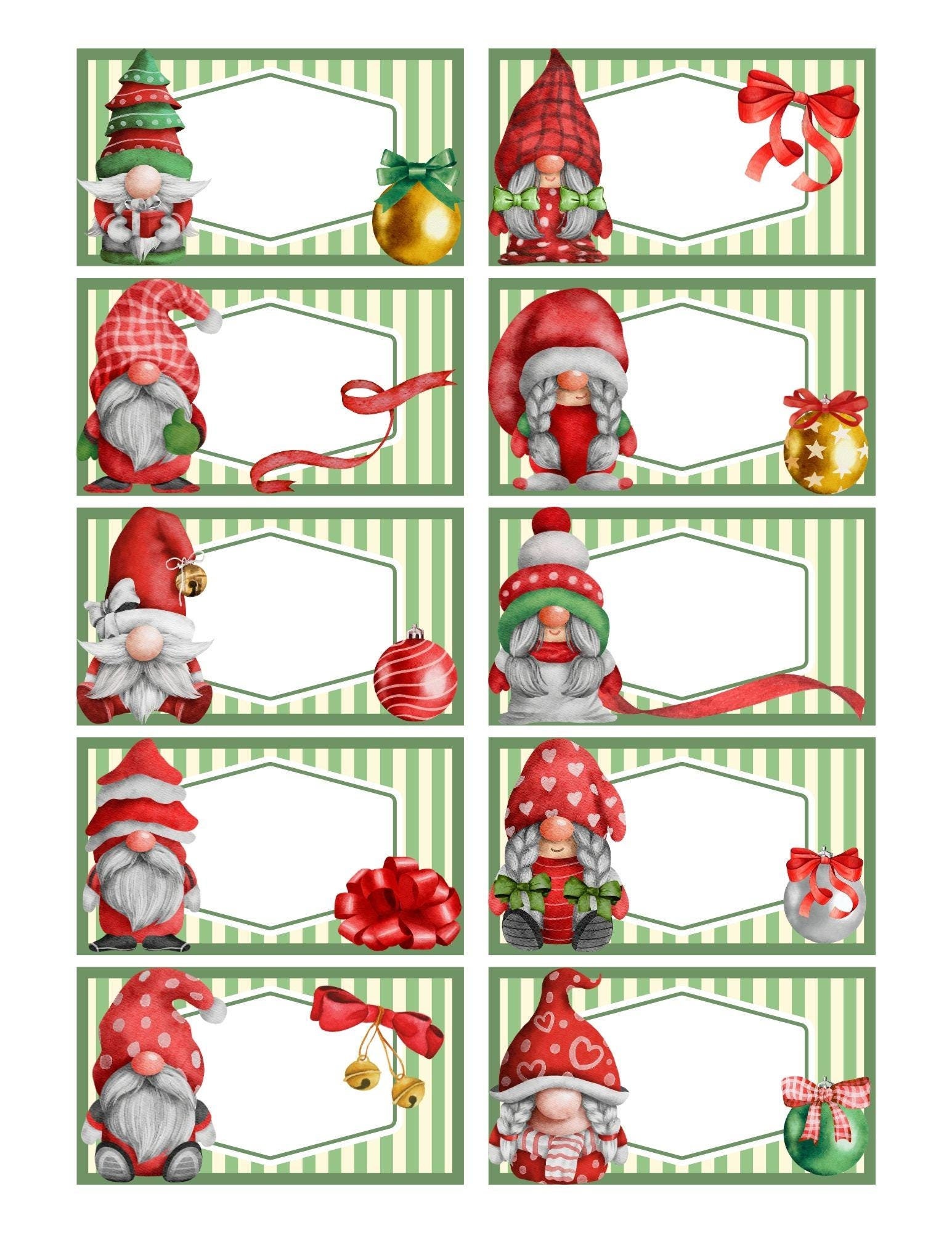 Christmas Labels - Holiday Organization Blank Label - Etsy