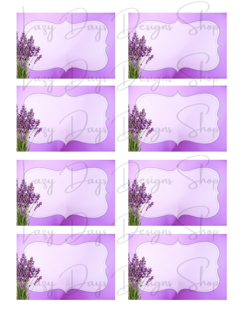 Lavender Container Labels. Printable Blank Organization Labels for ...