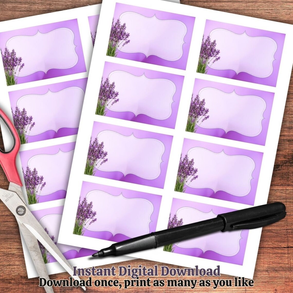 Lavender Container Labels. Printable Blank Organization Labels for ...