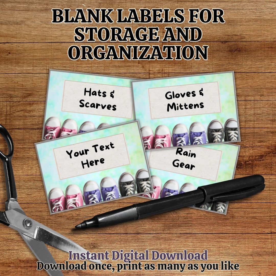 Sneaker Container Labels. Printable Blank Organization Labels for ...