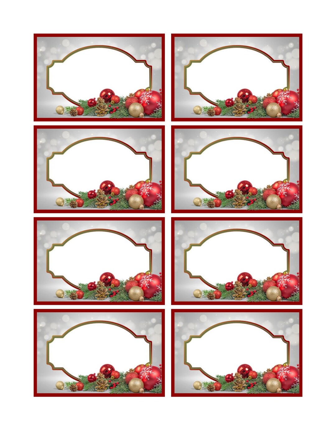 Christmas Labels - Holiday Organization Blank Label - Etsy