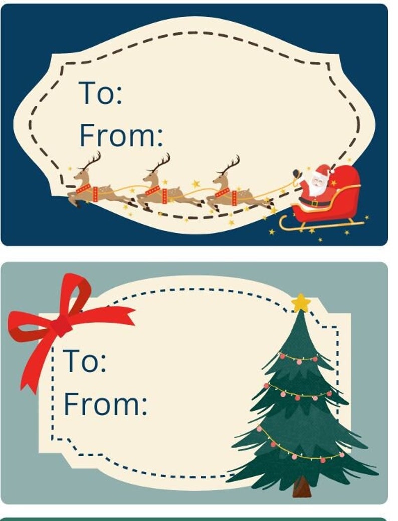 Holiday Gift Tags - Christmas Present Labels - Etsy