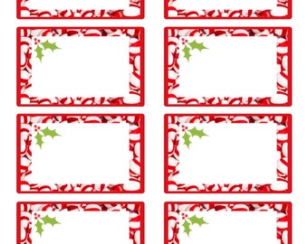 Christmas Labels - Digital Download for Organizing, Printable Blank ...