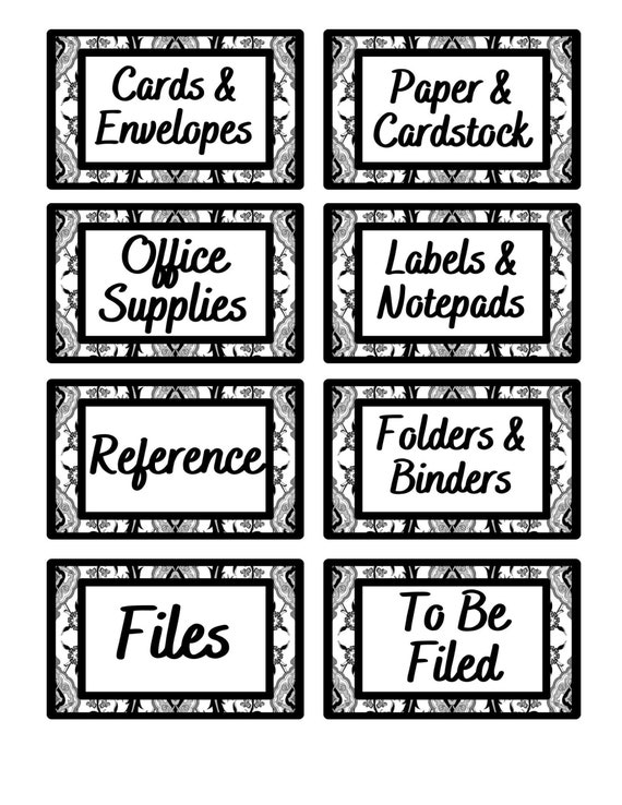 Editable Labels Black And White