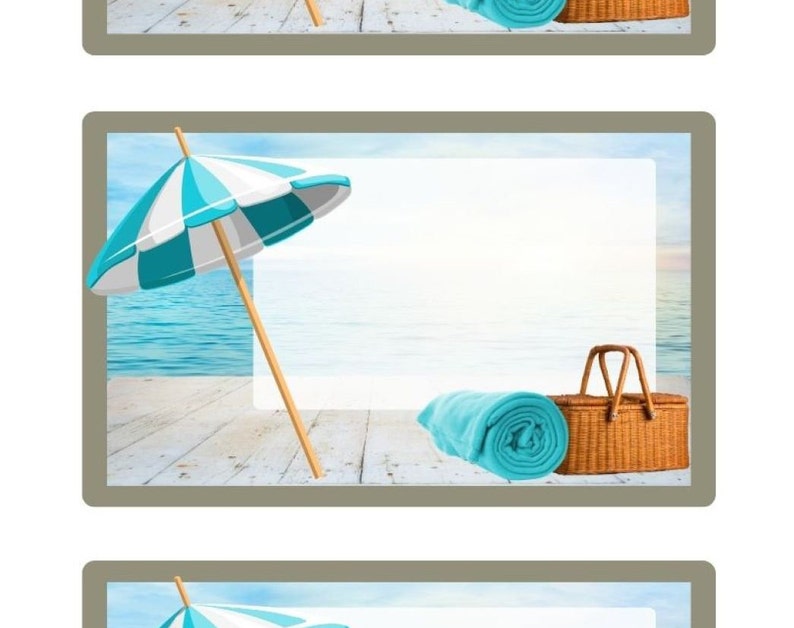 Beachy Container Labels. Printable Blank Organization Labels for ...