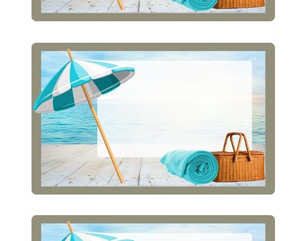 Beachy Container Labels. Printable Blank Organization Labels for ...