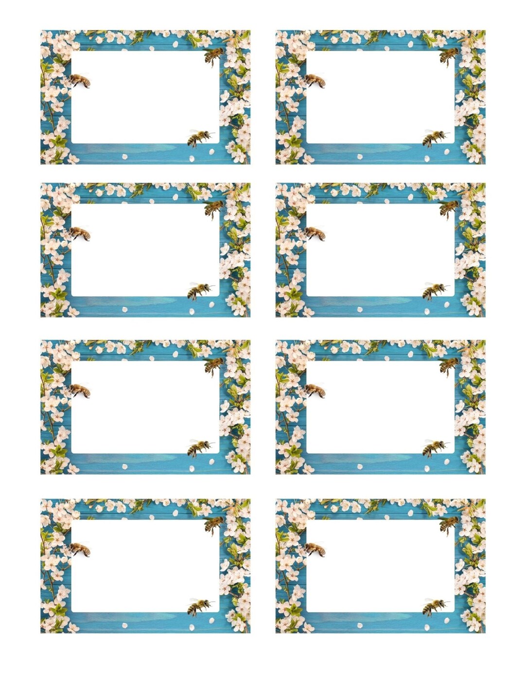 Honey Bee Container Labels. Printable Blank Organization Labels for ...