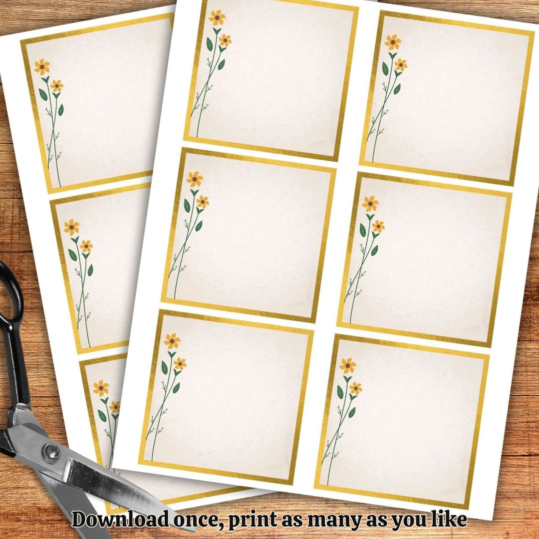 Square Storage Labels. Printable Organization Labels for Storage Bins ...