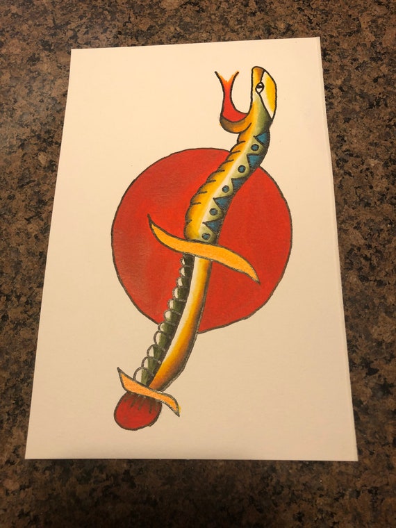Dagger Snake Flash Sheet - Etsy