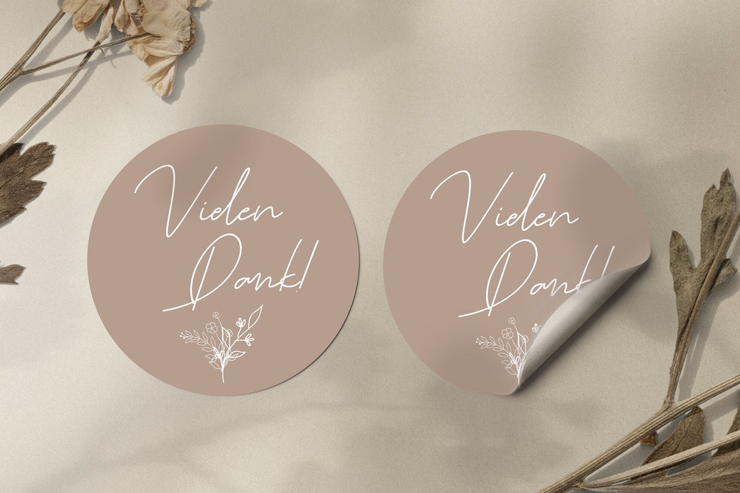 Thank You Sticker 5cm Simple Gift Sticker Labels Ship Send Give Away ...