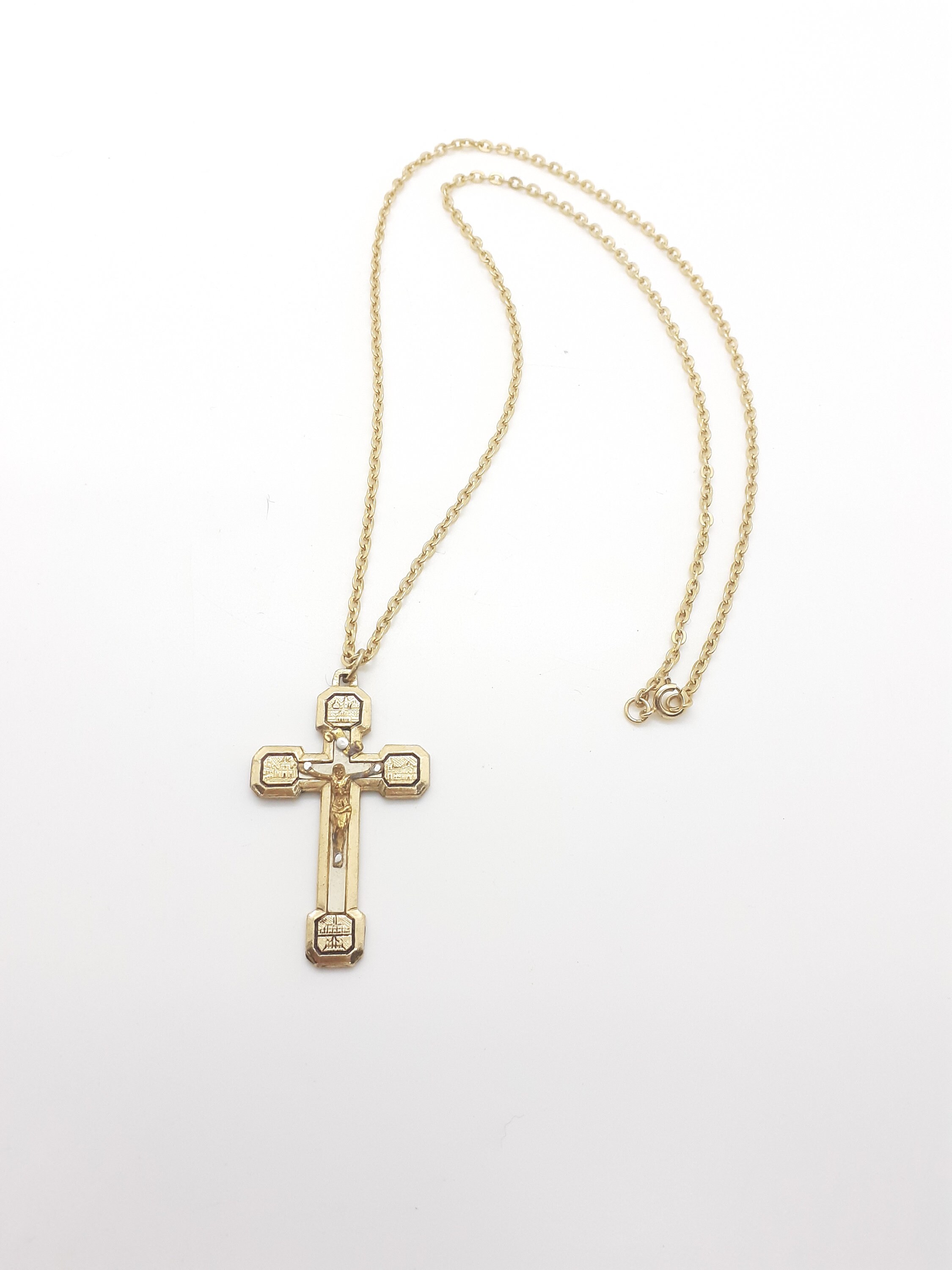 Crucifix Cross Pendant Roma via Crucis Italy With Gold - Etsy