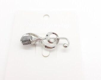 Microphone Brooch - Etsy