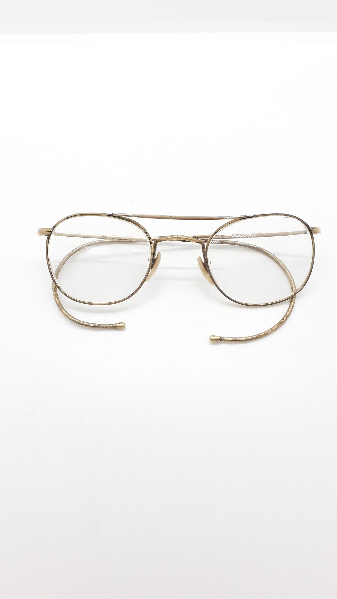 Vintage Gilt Spectacles With Spring Ear Grips. Victorian Glasses - Etsy