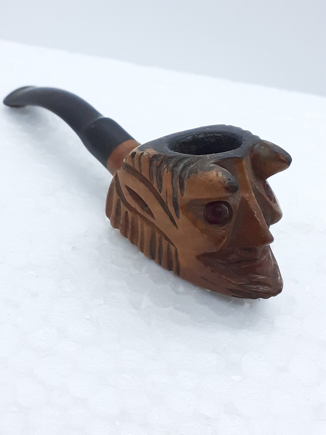 Small Vintage Hand Carved Devil Italian Pipe of Elf/evil - Etsy