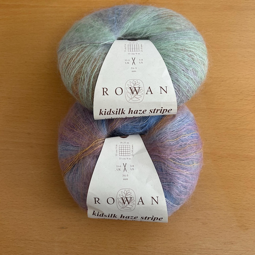 Lot of 2 Rowan Kidsilk Haze Stripe Yarn by Kaffe Fassett Color 201 ...