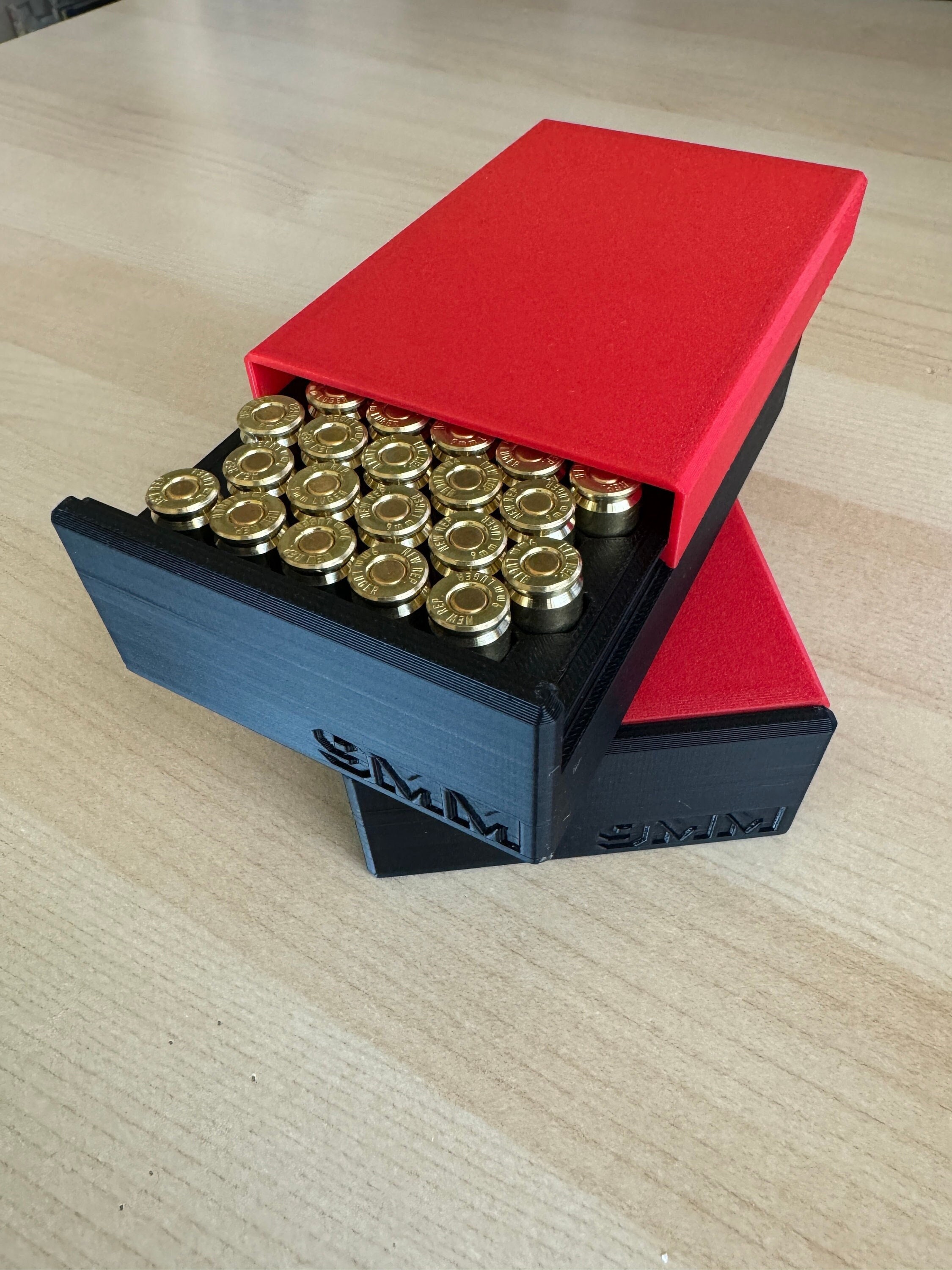 9mm Ammo Box 50 Round Storage Loading Tray 3D Printed Ammunition ...