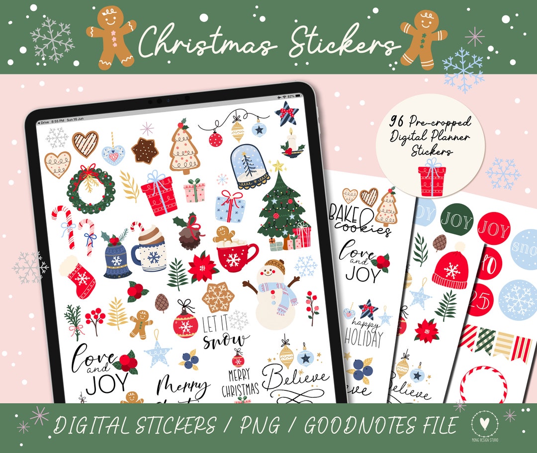 Christmas Goodnotes Stickers/ Winter Digital Stickers/ Christmas ...