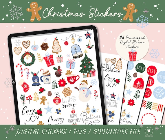 Christmas Goodnotes Stickers/ Winter Digital Stickers/ - Etsy