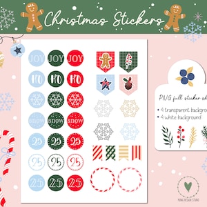 Christmas Goodnotes Stickers/ Winter Digital Stickers/ Christmas ...