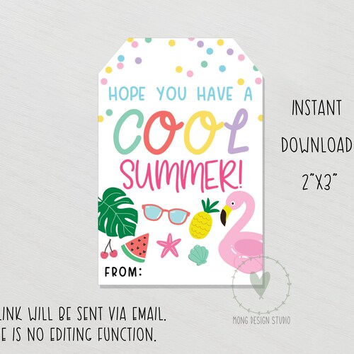 Printable Have a Great Summer Tag End of School Year Tag - Etsy
