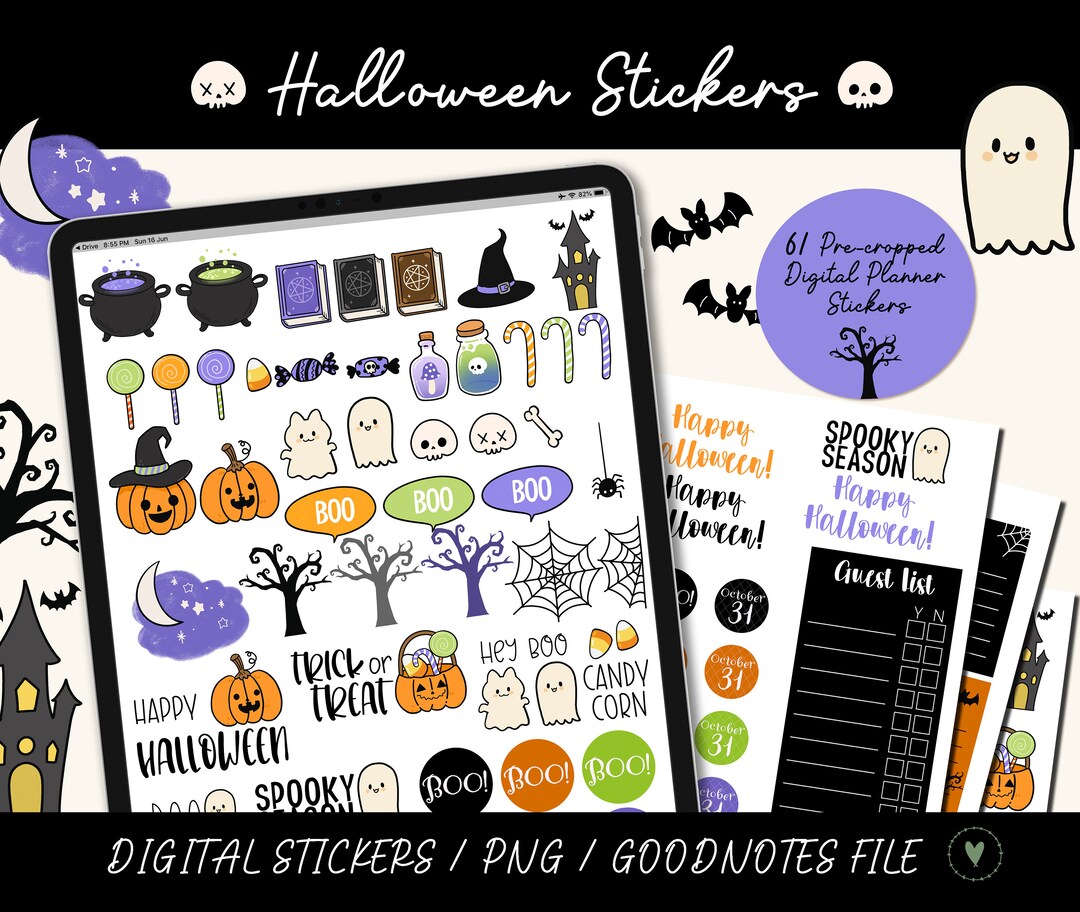 Halloween Goodnotes Stickers/digital Stickers/ Halloween Digital ...