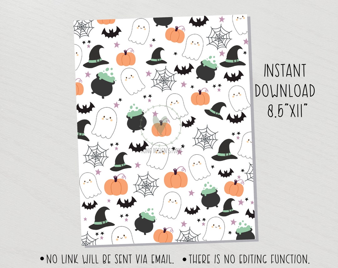 Halloween Cookie Box Backer/ Printable Cookie Packaging Background ...