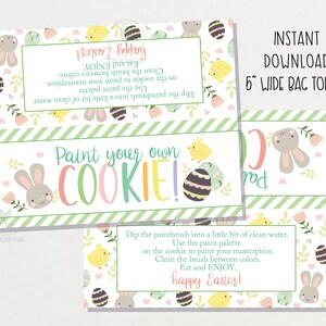 Easter PYO Cookie Treat Bag Topper/ Printable Treat Bag Toppers/ Easter ...