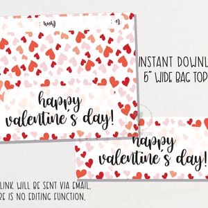Valentine Bag Topper/ Printable Treat Bag Toppers/ Instant Download - Etsy