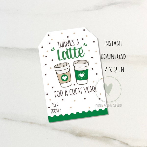 Thanks a Latte - Etsy